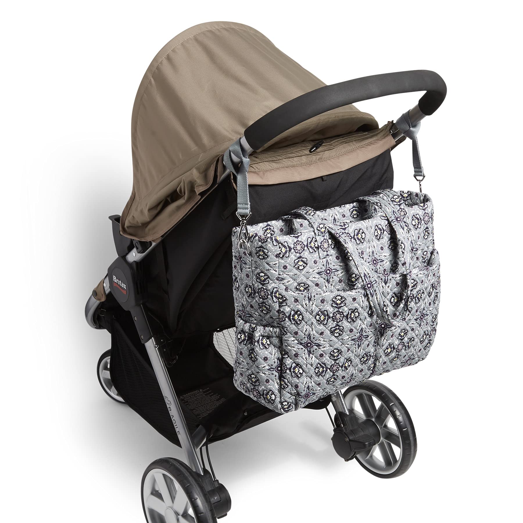 Vera Bradley Women's Cotton Ultimate Baby Diaper Bag, Pretty Posies, One Size