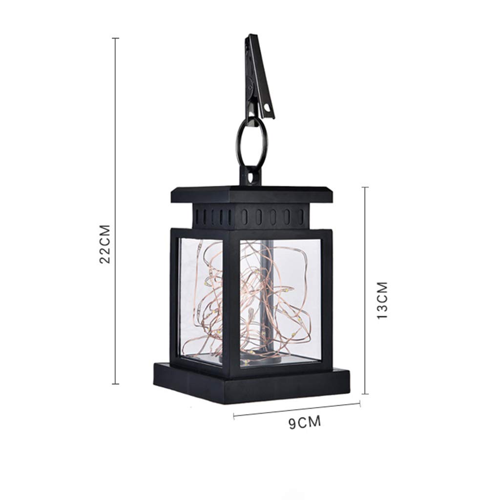 Solar Light Black Outdoor Home Garden Lighting - Outdoor Special Waterproof Lighting, Intelligent Light Control Solar Chandelier with Clip
