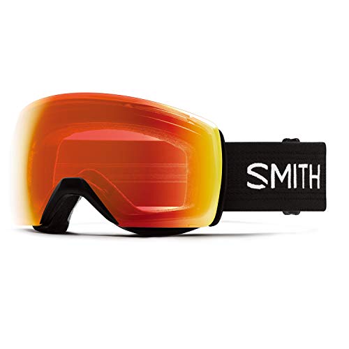 SMITH Optics Skyline XL Low Bridge Fit Unisex Snow Winter Goggle - Black, Chromapop Everyday Red Mirror