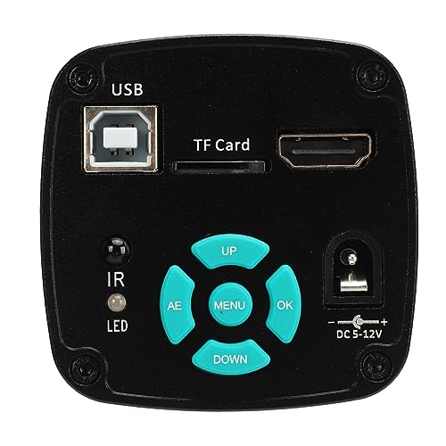Video Microscope Camera, 1080P High Definition Multimedia Interface Industry Camera Easy Operation 400-700nm USB 2.0 100β240VAC for Industrial Use (US Plug)