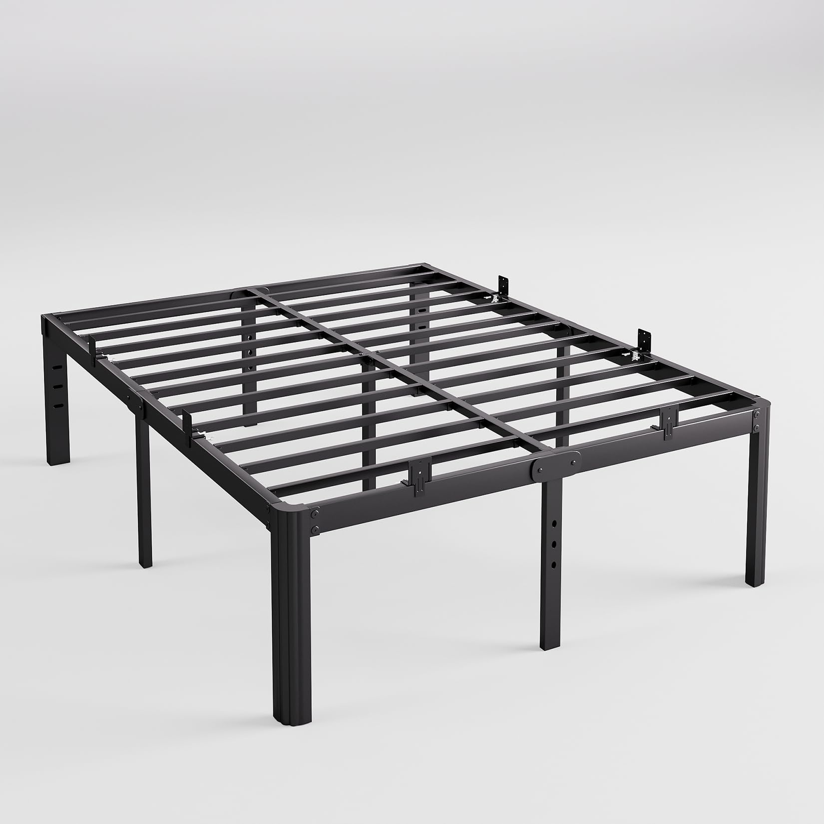 SunnyDaze 6 Pcs Metal Mattress Slide Stopper, Non Slip Mattress Gripper for Queen Bed Frame, Easy to Installation, Prevent Mattress Sliding, Durable, Black
