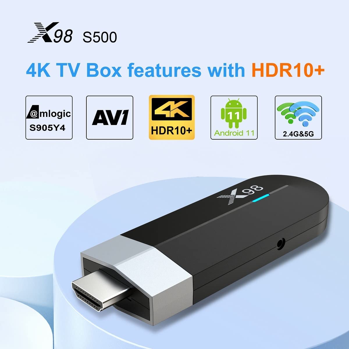Sofobod X98 TV Stick Android 11.0 TV Box 2GB RAM 16GB ROM 2.4G/5G Dual WiFi BT 4.1 Smart TV Stick H.265 Decoding HD 4K
