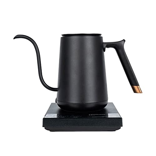 TIMEMORE Electric Gooseneck Kettle, Pour Over Coffee Kettle, Electric Kettle with Temperature Control for Coffee & Tea, 0.8L, Stainless Steel, Matte Black Fish Smart Kettle, 1350w
