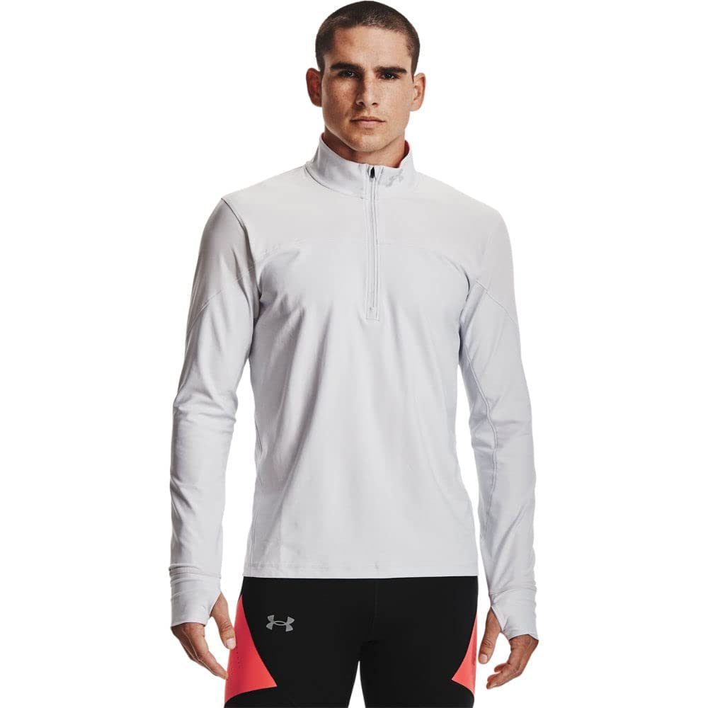 Under Armour Qualifier Half-zip T-shirt, Halo Gray (016)/Reflective, Small