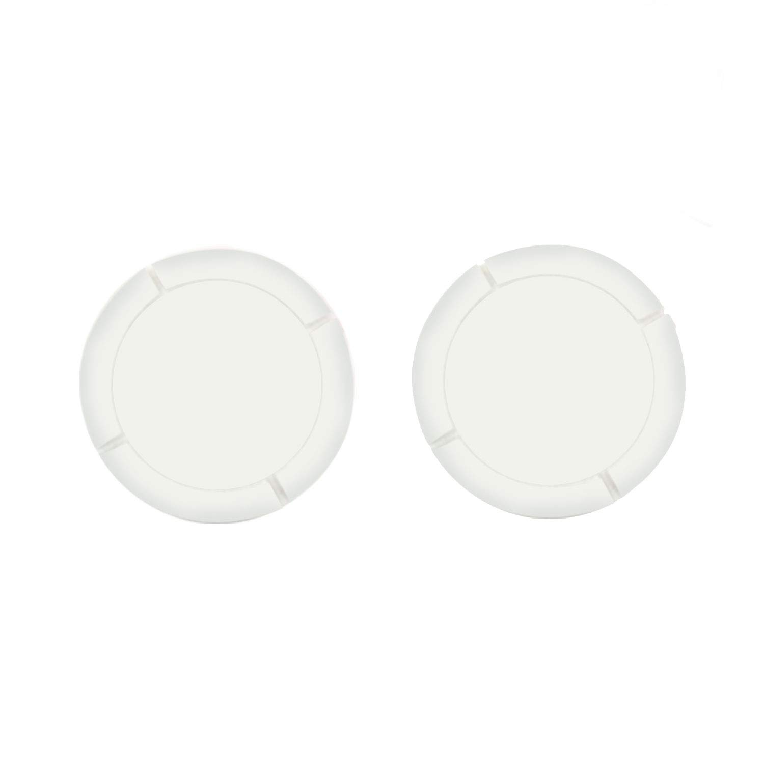 BRHE Replacement Thumb Grip Caps for Nintendo Switch 3D Analog Stick and Switch Lite Joystick Silicone Rubber Cover Set (White)