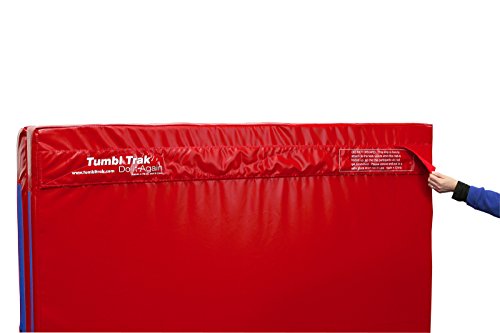 Tumbl Trak Folding Practice Mat, 5ft x 10ft x 8in, Crash Pad for Gymnastics, Cheerleading, Dance and Martial Arts (Red)