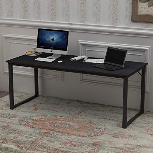 soges 63 inches Computer Desk Large Office Desk Computer Table Study Writing Desk for Home Office, GC-P2JJ-160BK