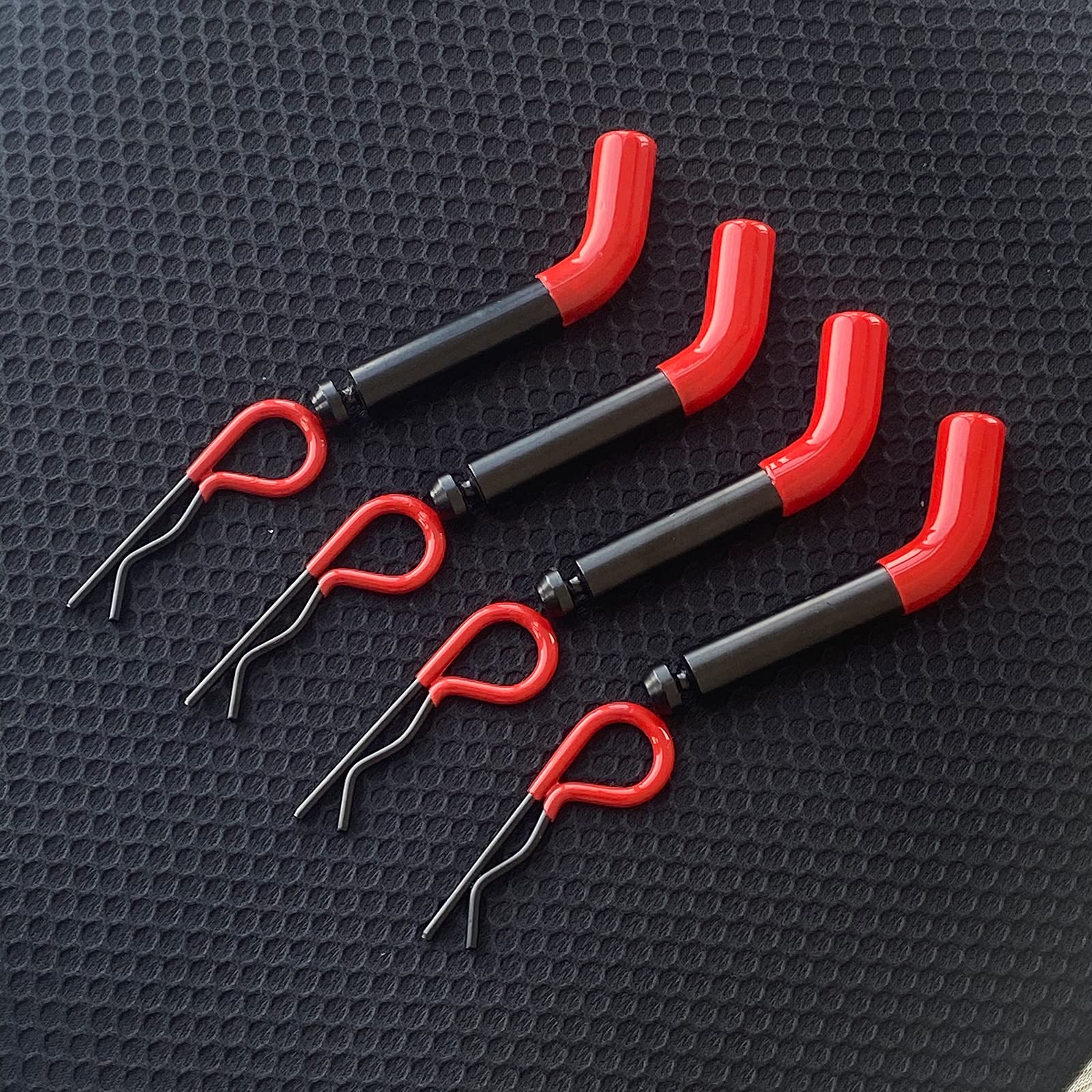 TOPSKY TS2101R Trailer Hitch Pin & Clip, 5/8 Inch Pin Diameter, Fits 2 Inch Receiver (Black & Red)