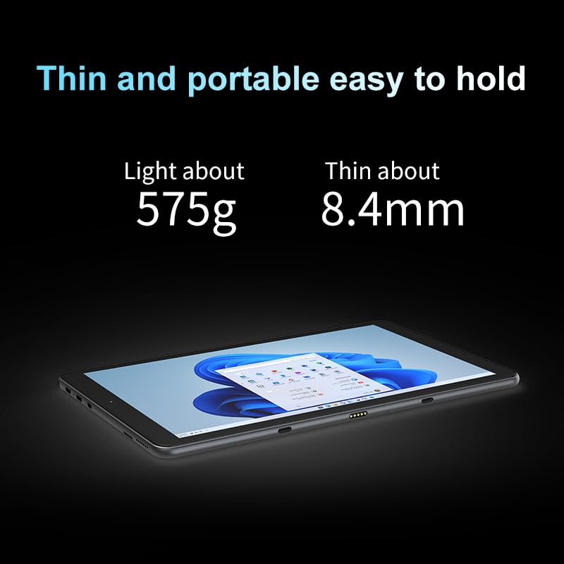 Zwide Pad 2in1 Computer Tablet with Windows 11, Ultra Slim PC with 10.5" Incell Full HD(1920x1200) Displayed by IPS Screen, N4120 Quad-Core CPU and 8GB LPDDR4 with 87% NTSC