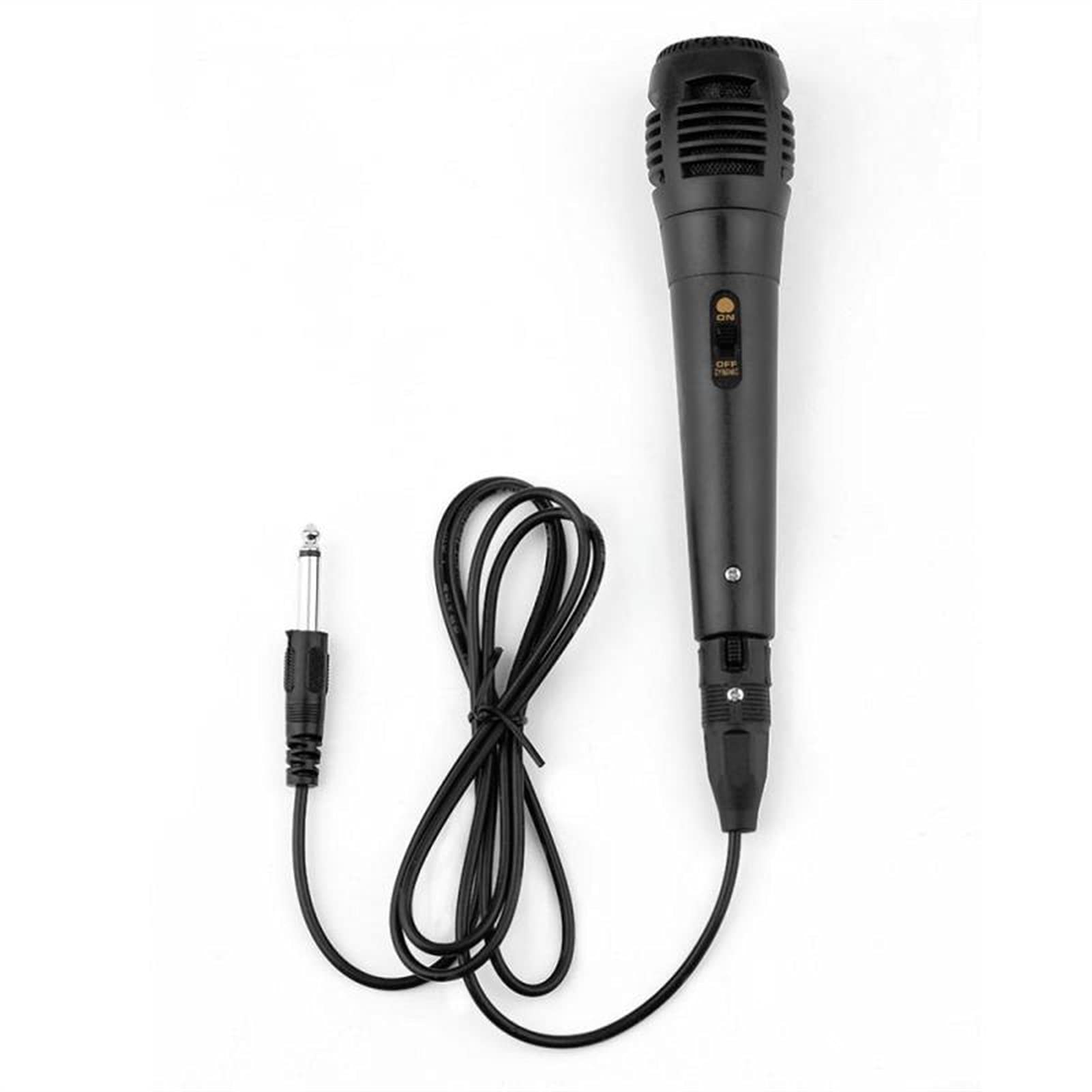 XLBH Furniture Decoration Wired Uni-Directional Handheld Dynamic Microphone Voice Recording Noise Isolation Microphone with On Off Switch Decorations (Color : Black)