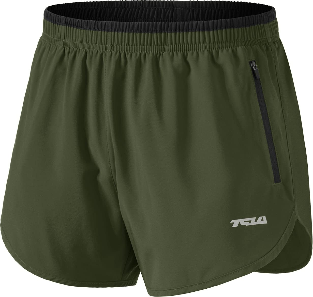 TSLA Men's Active Running Shorts, 3 Inch Quick Dry Mesh Jogging Workout Shorts, Gym Athletic Marathon Shorts, 2.5 Inch Marathon Short Black, Small