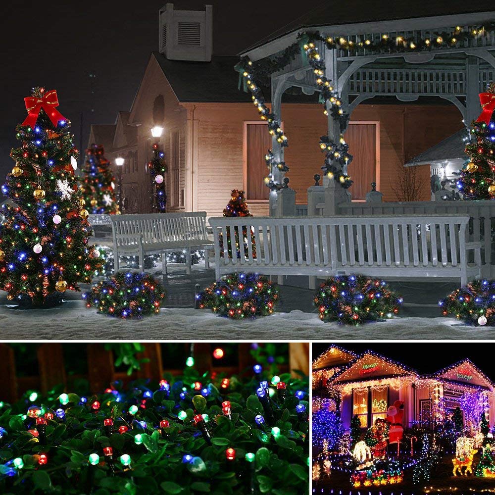 Solar String Lights Christmas Lights 72ft 22m 200 LED Solar Powered Starry Lighting Waterproof Outdoor String Lights for Indoor Gardens Xmas Tree Homes Wedding Party Decor