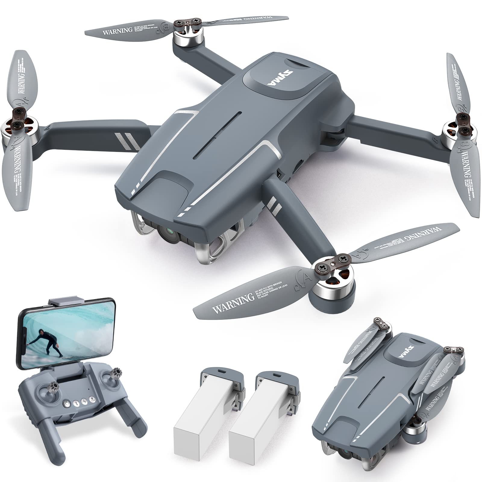 SYMA GPS Drone with 4K EIS UHD 90°FOV Camera Brushless Motor for Adults