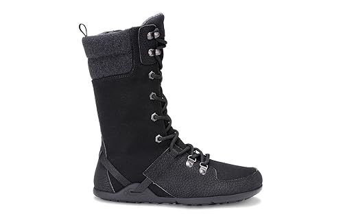 Xero Shoes Women's Mika Boots β Winter & Snow Boots for Women, Barefoot Shoes, Zero Drop Heel, Cold-Weather Waterproof Boots β Black, Size 9
