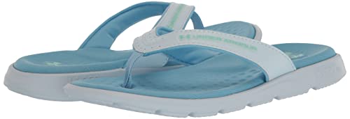 Under Armour Girls' Ignite Marbella Flip Flop, (400) Halogen Blue/Tonic/Green Breeze, 11K, US