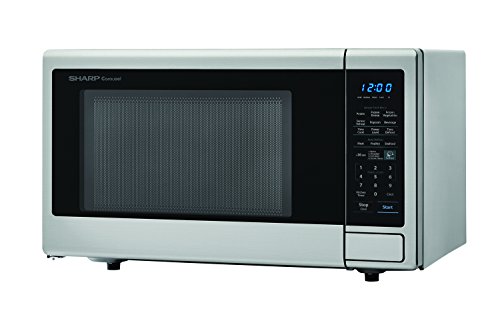 SHARP Stainless Steel Carousel Cu. Ft. 1100W Countertop Microwave Oven (ISTA 6 Packaging), 1.8 Cubic Foot, 1100 Watts