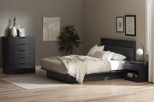 South Shore Trinity Collection 5-Drawer Dresser, Gray Oak with Cutout Handles