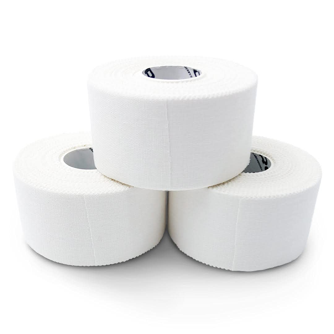 White Athletic Sports Tape, Extra Strong and Easy to Tear. Best for Athletes and Trainers.