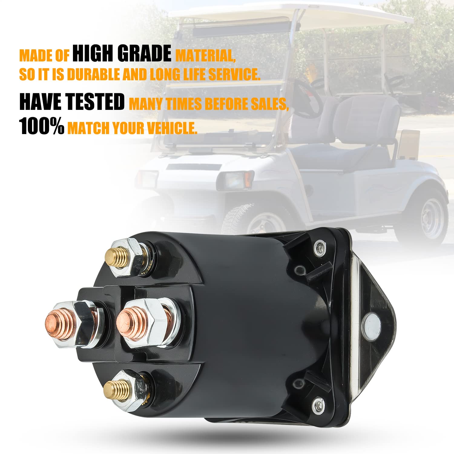 Wztepeng 5Pcs 36v golf cart solenoid 4 Terminals Solenoids Compatible with 1976-1998 Club Car DS Golf Cart,Replace# 8016