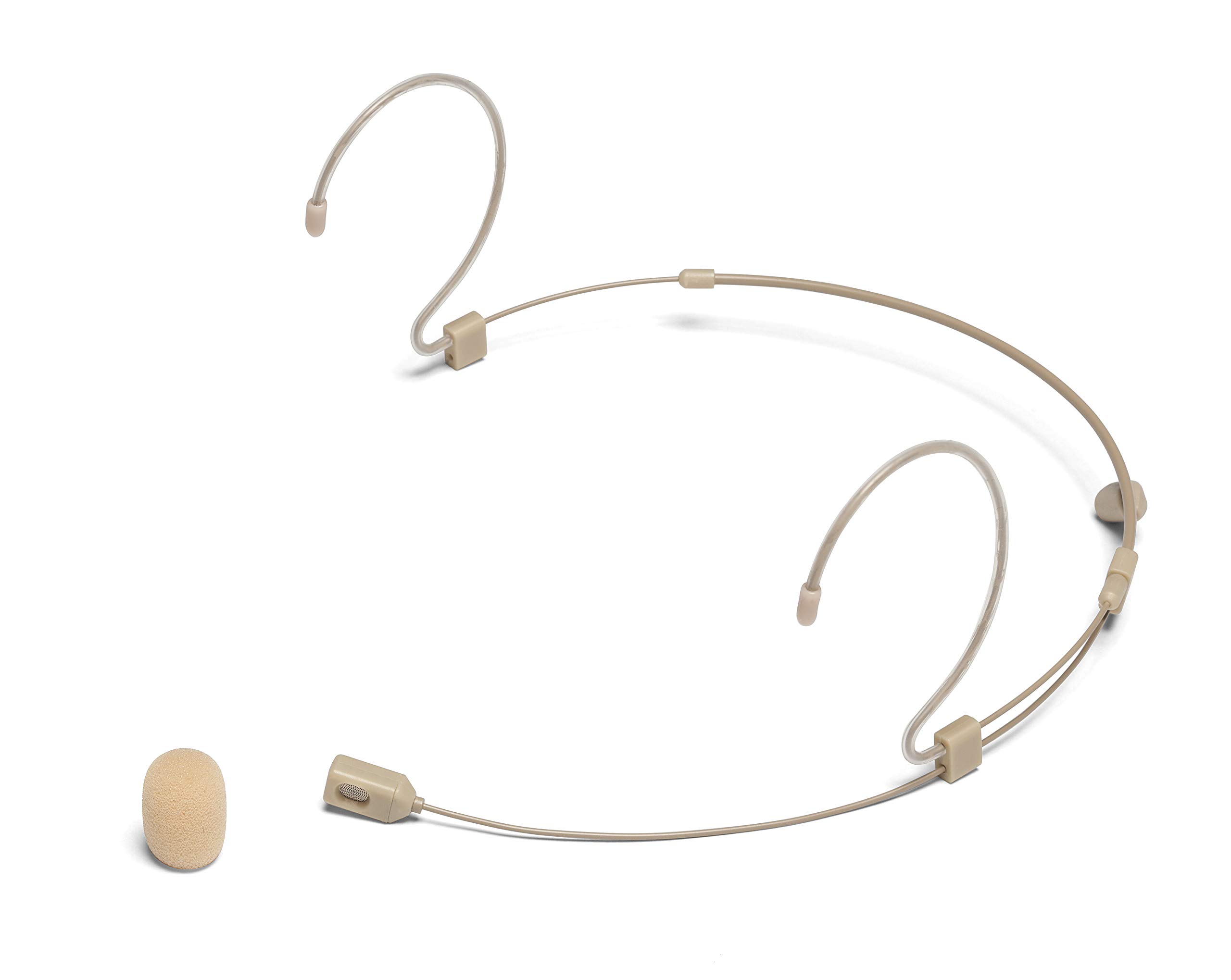 Samson DE60X Unidirectional Headset Microphone with Miniature Condenser Capsule and Four Adaptor Cables Compatible with Popular Wireless Systems,Beige
