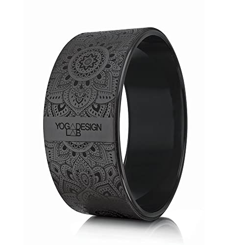 YOGA DESIGN LAB | THE YOGA WHEEL | Eco Printed, Extra Strength, Padded, Dharma Exercise Wheel | Designed in Bali | Enhance Your Postures and Stretch Deeper (Mandala-Night)
