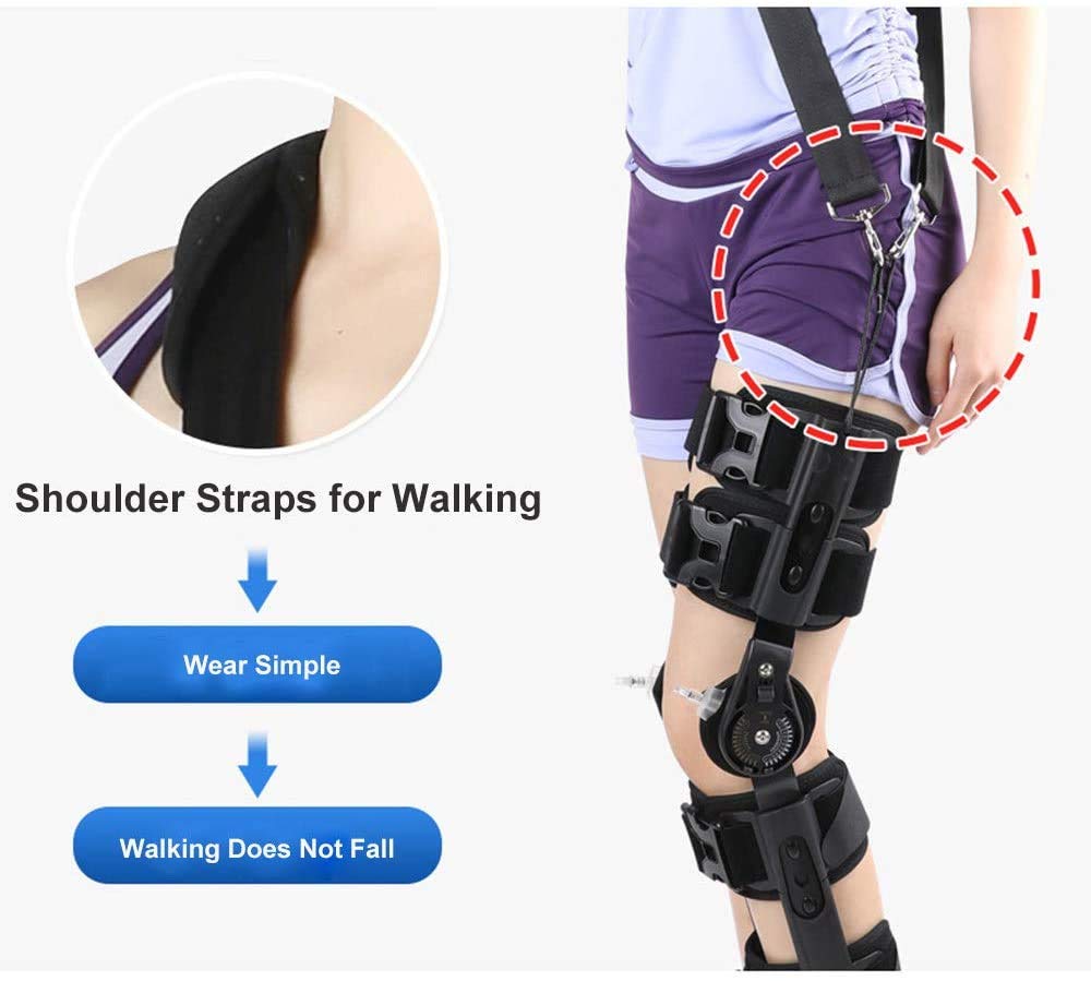 ZQTHL Hinged Knee Brace Adjustable, Open Patella Support Stabilizer for ACL, PCL, Tendon, Ligament and Meniscus Injuries, Knee Orthosis