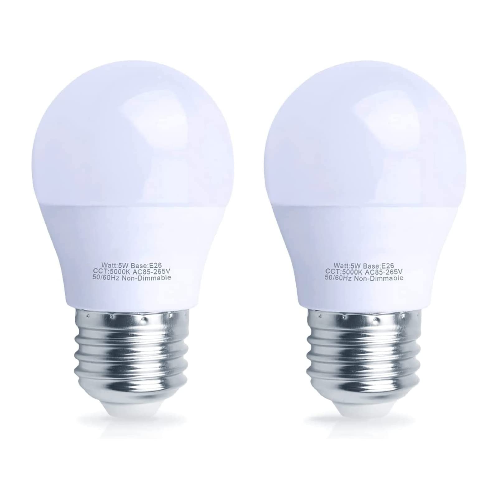 Unfusne LED Refrigerator Light Bulb 4W 40Watt Equivalent, Waterproof Freezer LED Light Bulb IP54, 120V E26 Daylight White 5000K 400 Lumen, Energy Saving A15 Appliance Fridge Bulbs
