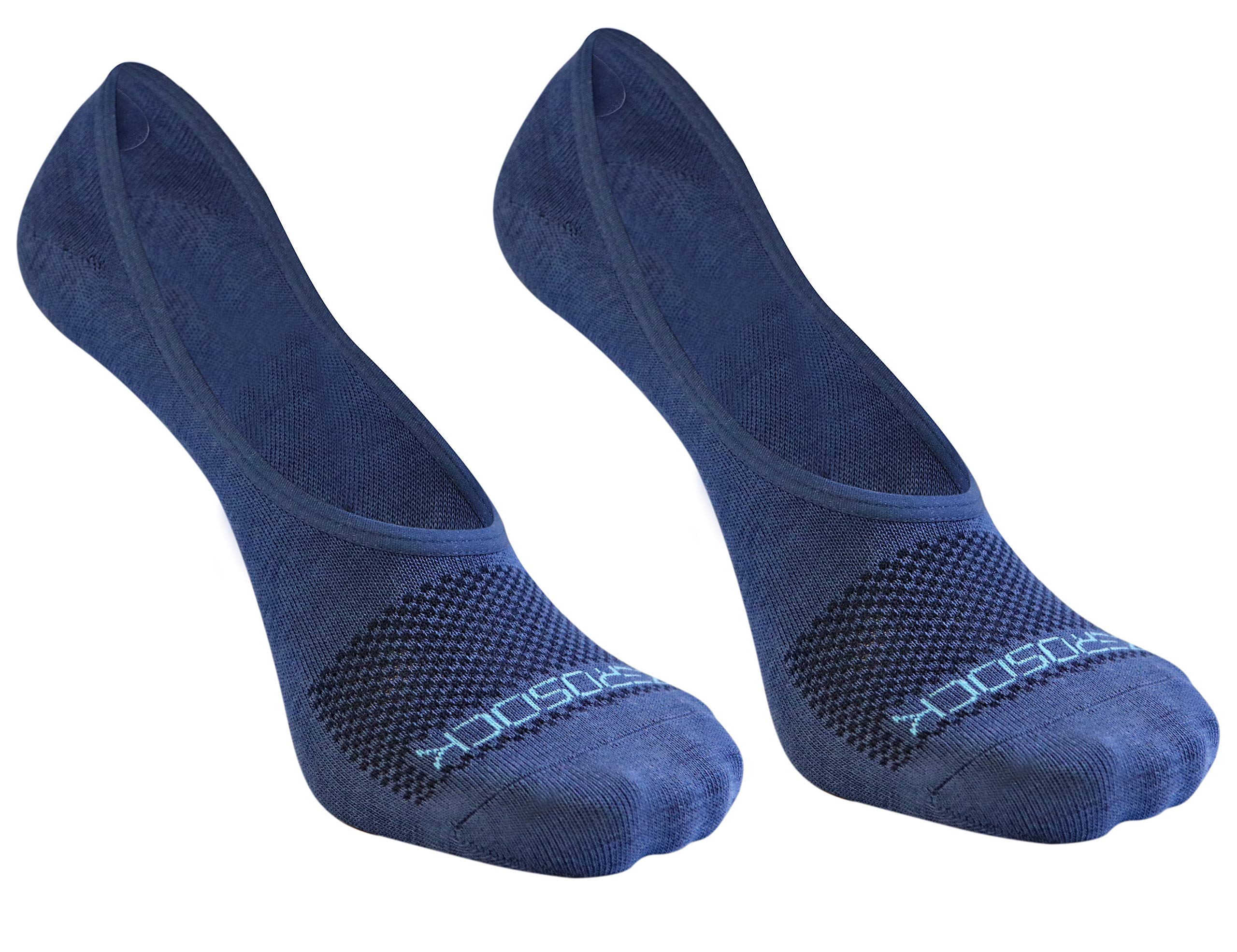 ZeroSock Bamboo Viscose Super Low Invisible Socks With Mesh Ventilation with Anti-Slip Gel Heel Grip (4 Pairs Per Box)