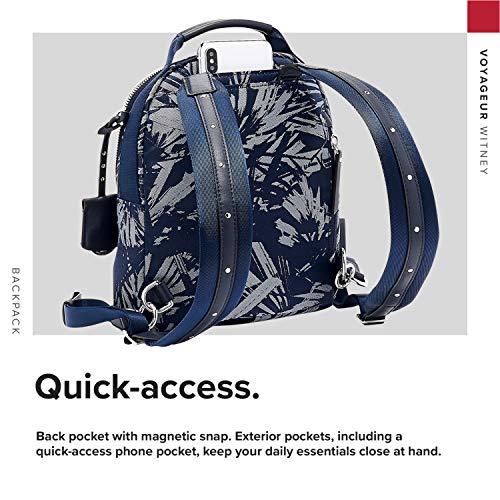 TUMI - Voyageur Witney Backpack - Purse for Women - Blue Palm Print
