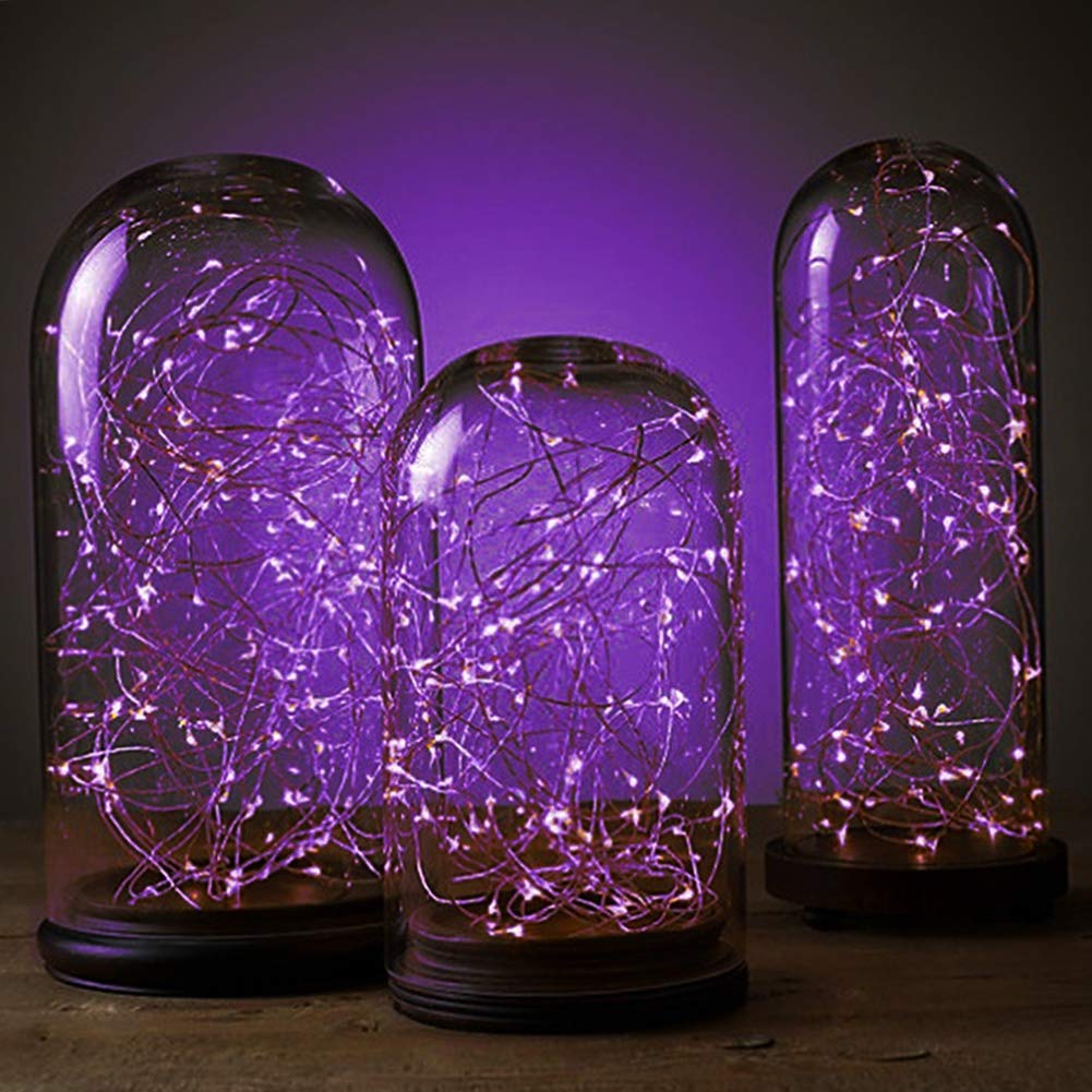Twinkle Star 2 Set Christmas Fairy Lights Battery Operated, 33ft 100 Led String Lights Remote Control Timer Twinkle String Lights 8 Modes Firefly Lights for Garden Party Indoor Decor, Warm White