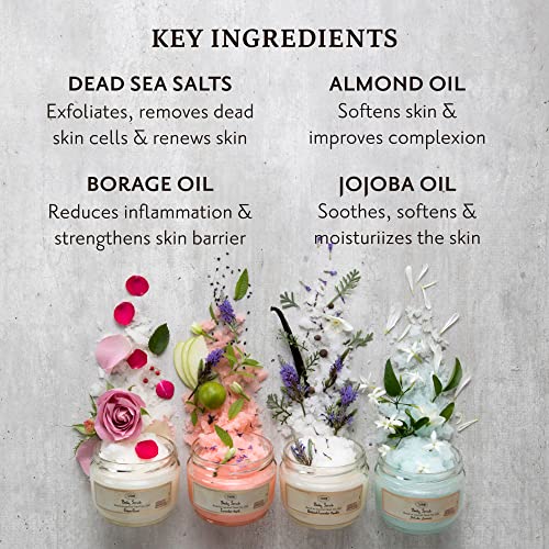 Sabon Body Scrub — Lavender Apple | Exfoliating Dead Sea Salt Body Scrub | Lavender, Apple | For All Skin Types | 11.3 Oz