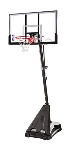 Spalding NBA Hercules Portable Basketball Hoop - 54" Acrylic Backboard, Black Base
