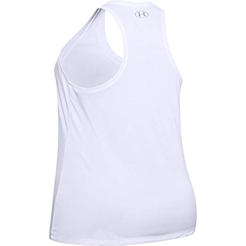 Under Armour Tech Tank - Solid, White (100)/Metallic Silver, 3X