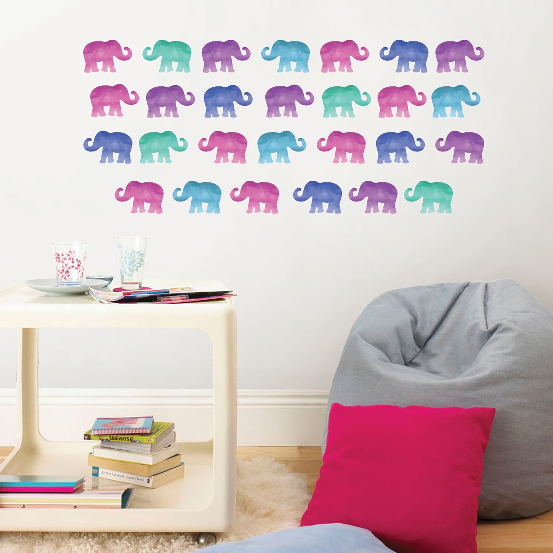 WallPops DWPK2429 Elephant Party Applique Kit, Multicolor