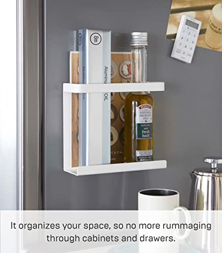 Yamazaki Home Magnet Wrap or Aluminim Foil Holder - Kitchen Storage, Magnetic Organizer - Steel
