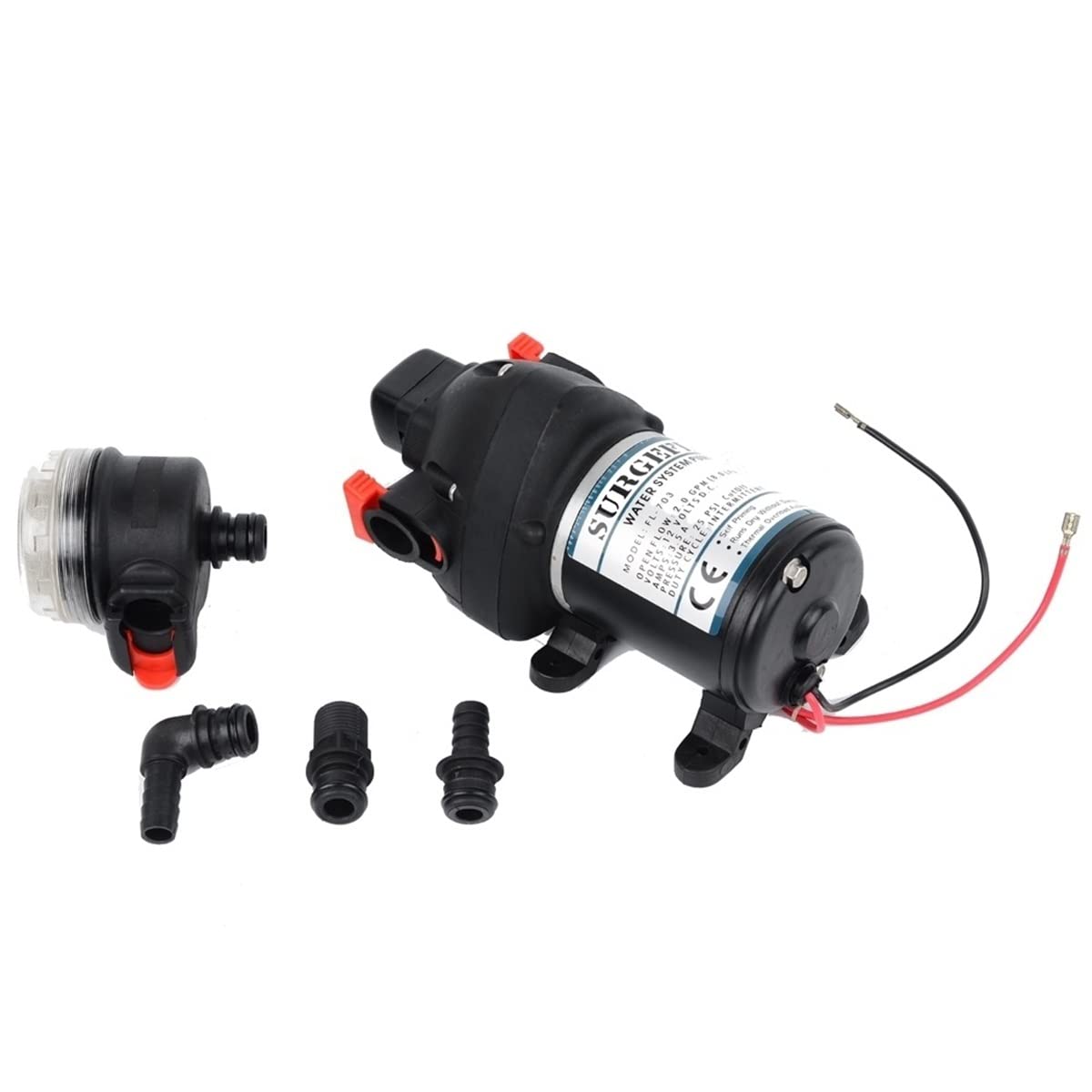 XuuSHA Hand Bilge Pump FL-703 Mini DC 12V High Pressure Boat Bilge Pump Bilge Pump Automatic