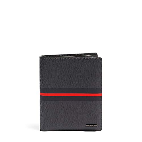 TUMI(トゥミ) Men's Leather Travel Wallet, Gray Stripes