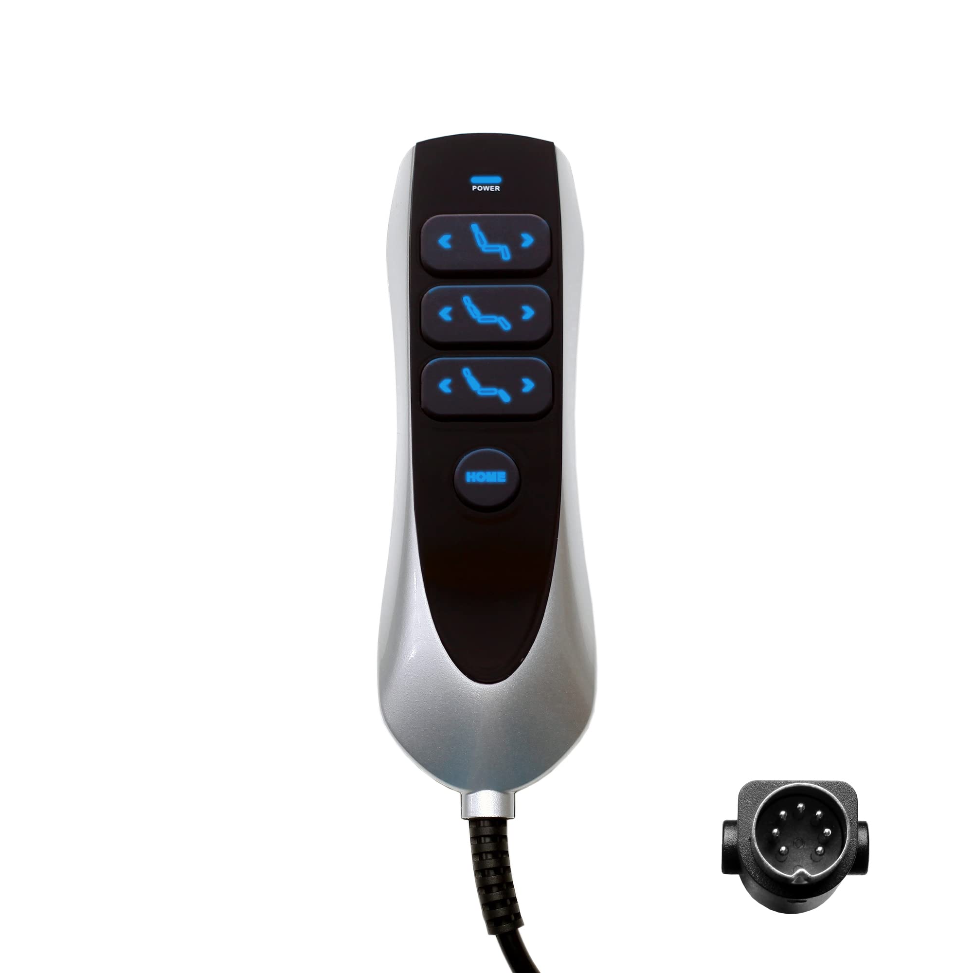 Uetmulik 7 Button 7 Pin Prong Remote Hand Control Handset with USB for Lift Chairs Power Recliners