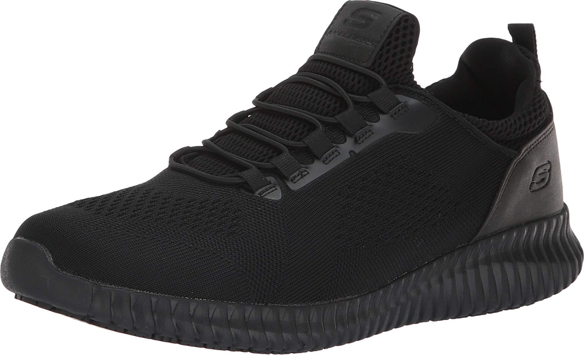 Skechers Men's Cessnock Food Service Shoe, Black, 14 Wide