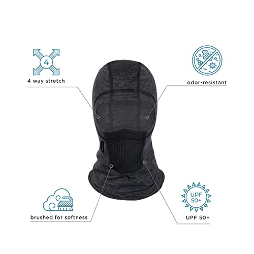 Turtle Fur quattroClava with Storm Flap Comfort Shell Stria Performance Balaclava, Eclipse