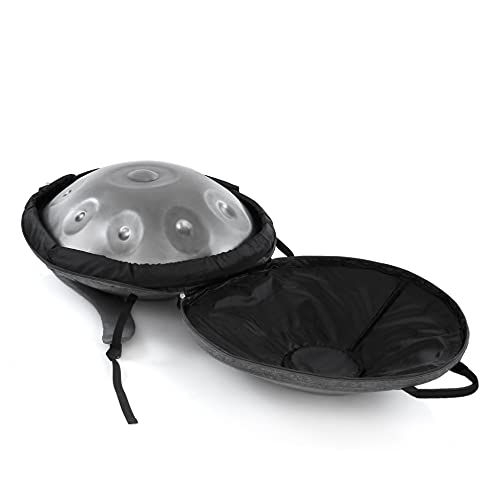 X8 Drums Pro Handpan D Kurd Stainless Steel w/Bag, D3/A3, Bb3, C4, D4, E4, F4, G4, A4, 23 inches, Silver (X8HPDK)