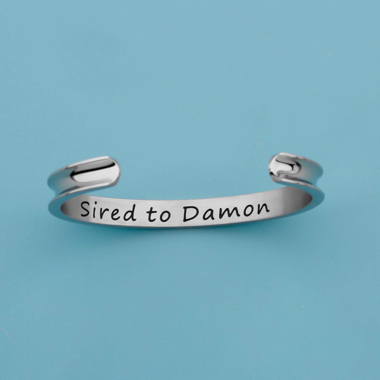 Zuo Bao Vampire Fans Gift Hair Tie Bracelet Sired To Dam*n Elastic Band Bangle for Vampire Lovers (HTB-Sired To Dam*n)