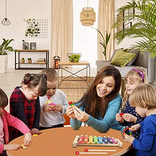 Tvoip Wooden Xylophone Toys Musical Creative Wooden Instruments 8 Notes xilofono children Baby Musical Toys Development