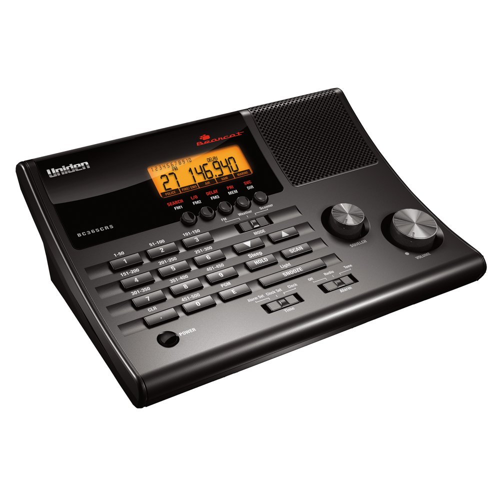 Uniden BC365CRS 500 Channel Clock/FM Radio Scanner with Weather Alert & BC355N 800 MHz 300-Channel Base/Mobile Scanner, Close Call RF Capture, Black