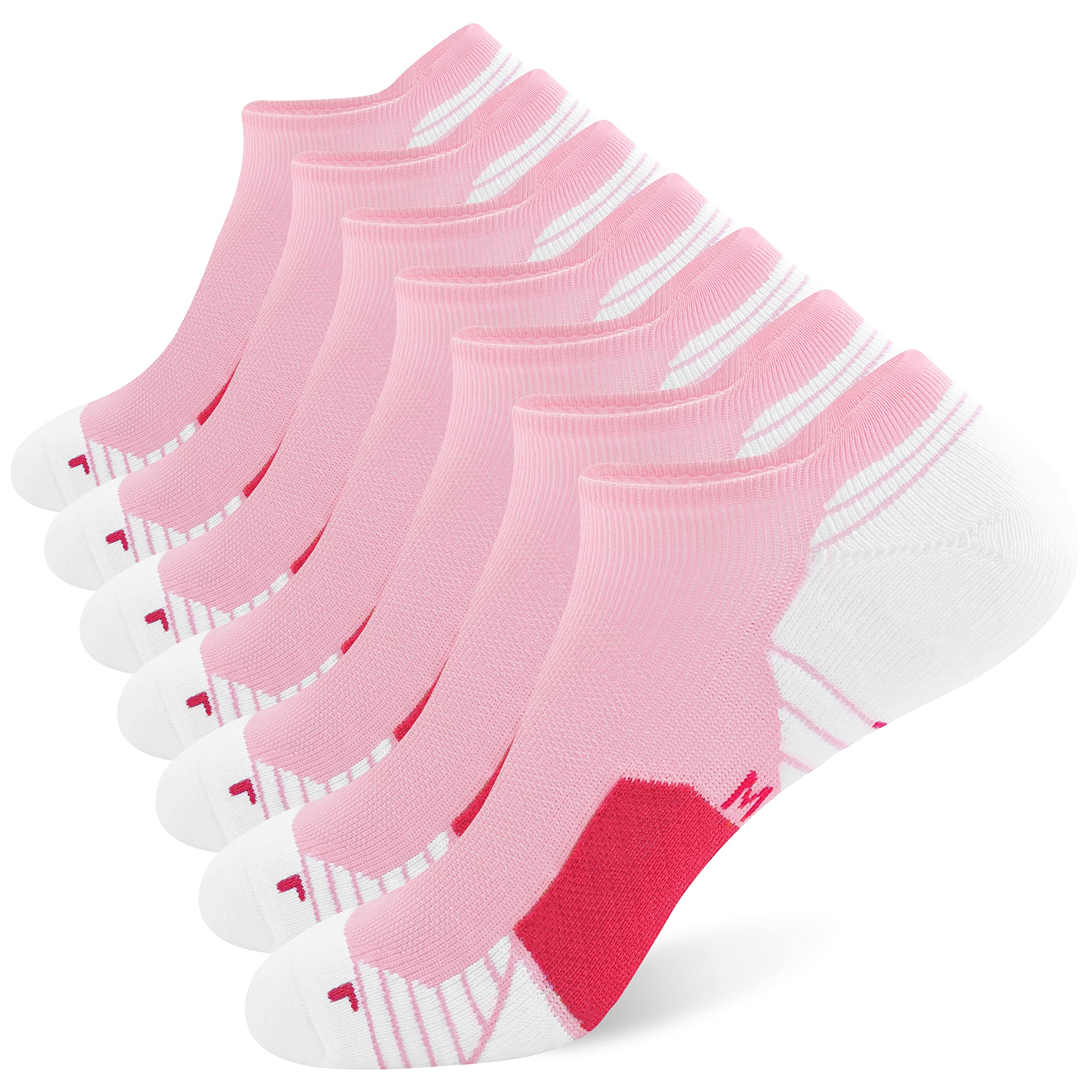 WANDER Women's Athletic Running Socks 7 Pairs Thick Cushion Ankle Socks for Women Sport Low Cut Socks 10-12