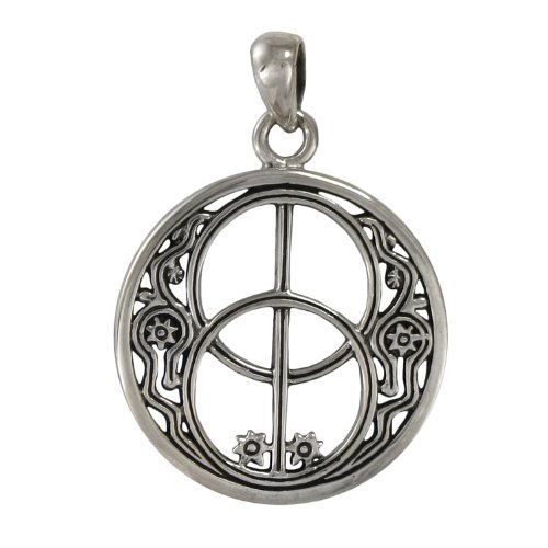 Sacred Chalice Well Symbol of Avalon in Glastonbury Sterling Silver Pendant