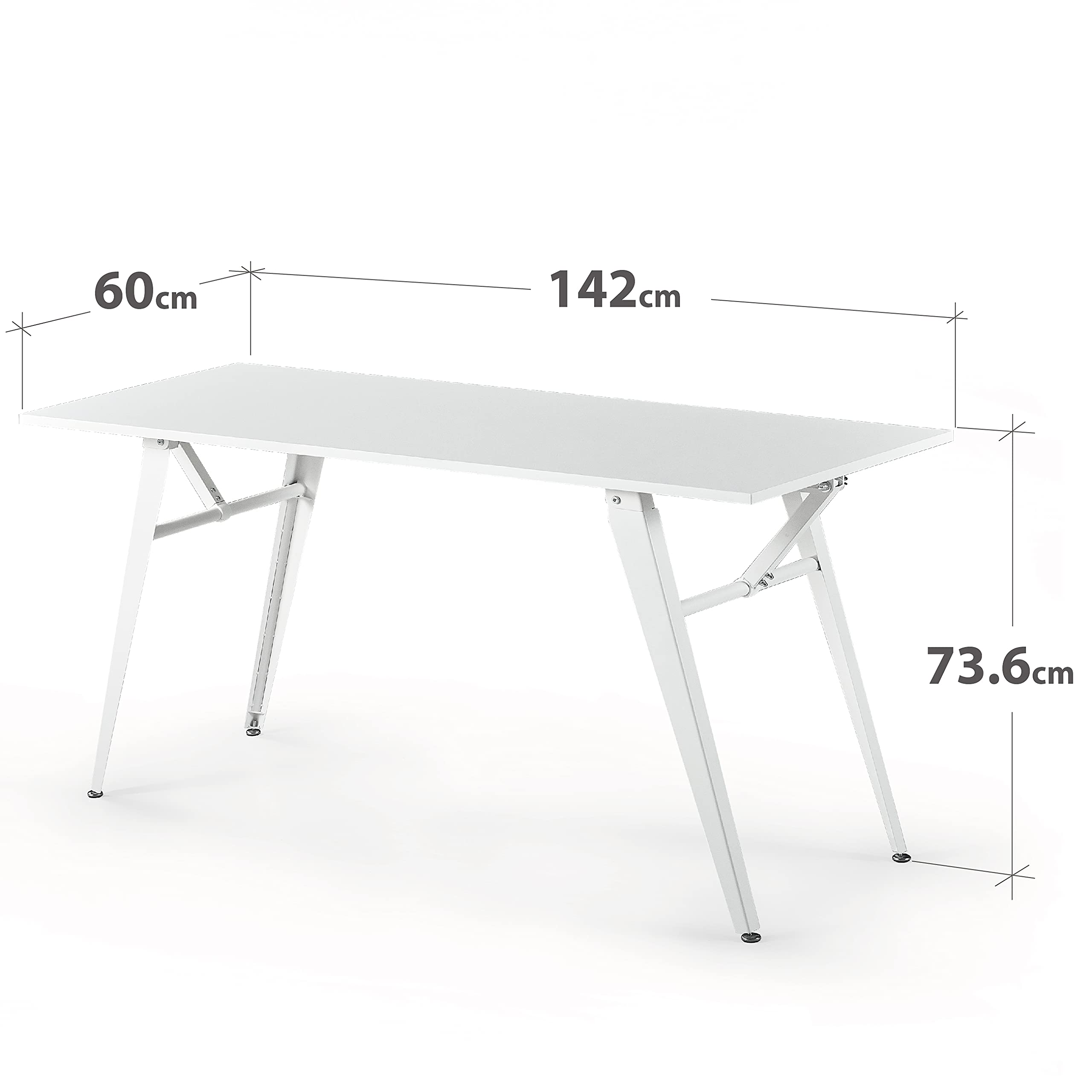 ZINUS Lindy 56 Inch Folding Desk / Multipurpose Folding Table / Office Desk / Computer Workstation / Water-Resistant Finish / Zero Assembly