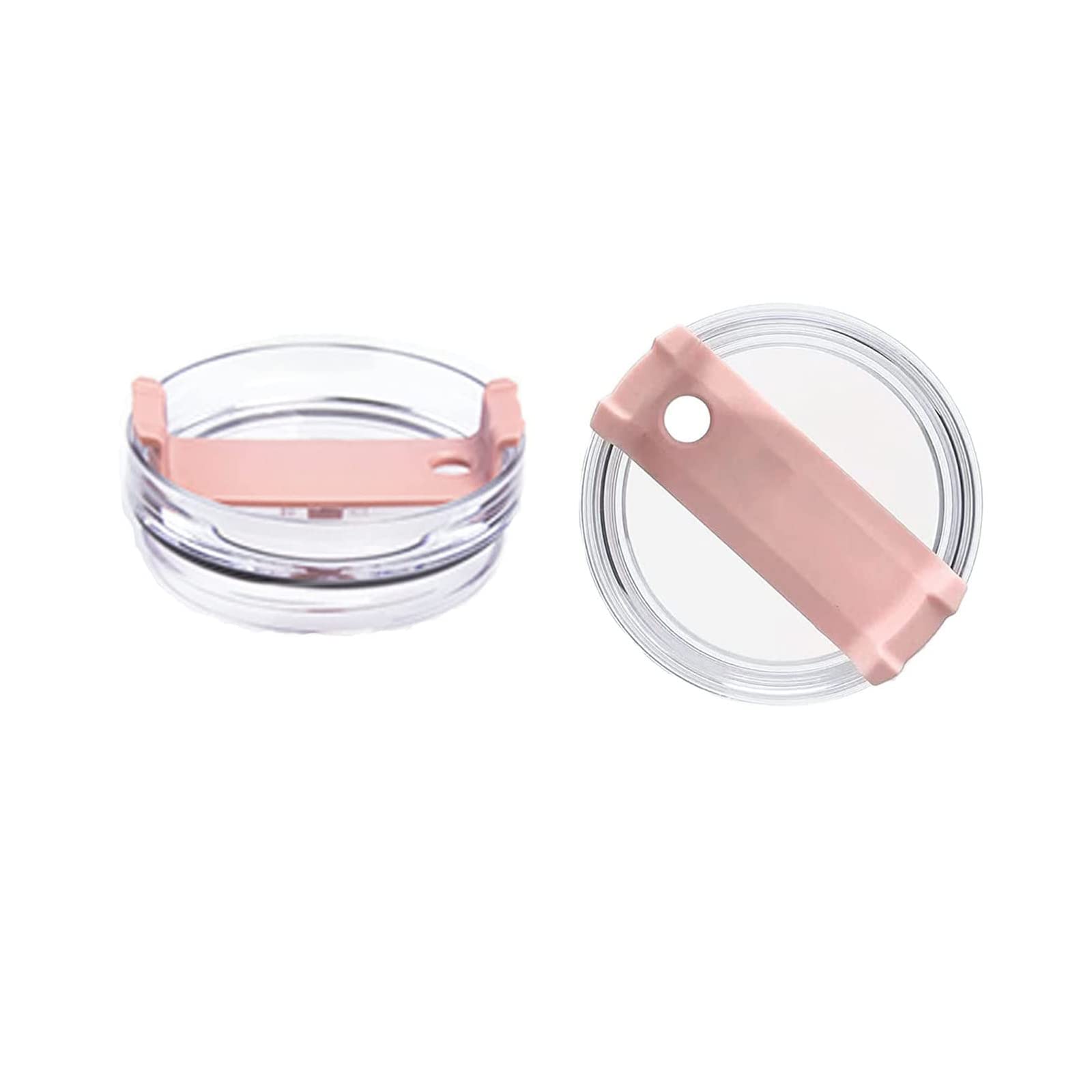 ZEJAVIC 2 pack 40 OZ Tumbler Lid Compatible for Stanley Adventure Quencher Travel Tumbler Cup, Spill Proof Splash Resistant Tumbler Covers for Stanley (Pink)