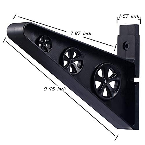 Yamto Skateboard Rack Skate Hanger Ski Boards Scooter Rack Display Wall Mount Stand Home Garage Storage Rack Wall Mount for Longboard Black 1 Pair