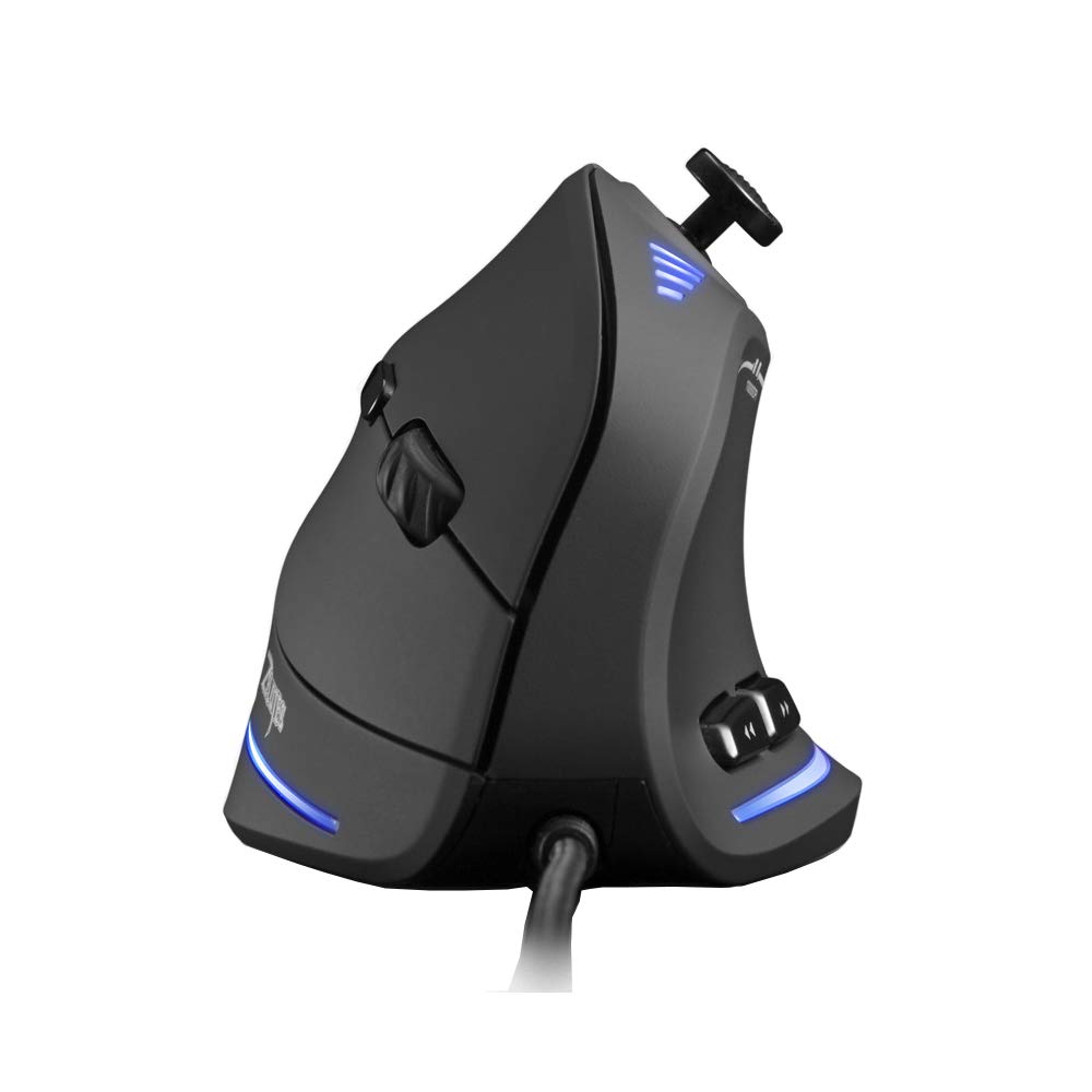 Vertical Mouse Wired Mouse Ergonomic RBG Gaming Upright Optical Mice with 11 Programmable Buttons 5-Way Rocker 10000 Max DPI Gaming Mouse for Gamer/PC/Laptop/Computer